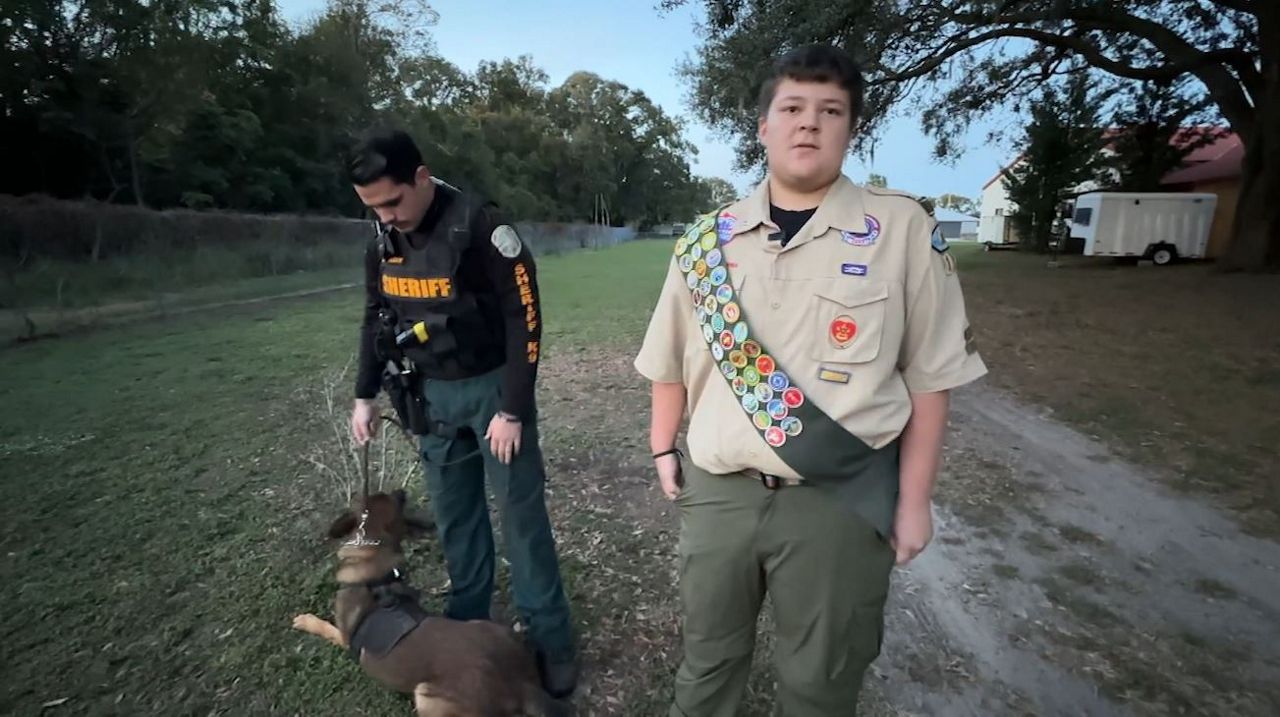 Polk teen raises $10K for safety beacons for K-9 teams